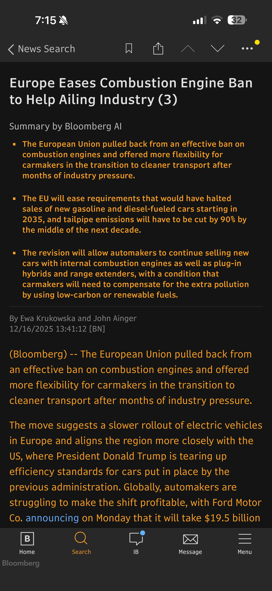 EU to Abandon ICE Ban - Rennlist - Porsche Discussion Forums