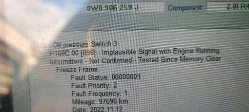 2nd Engine, same issues: TD1 - AudiWorld Forums