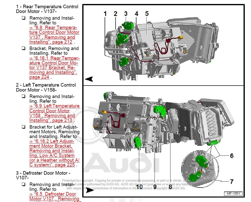 Vent Blend Door Actuators - AudiWorld Forums