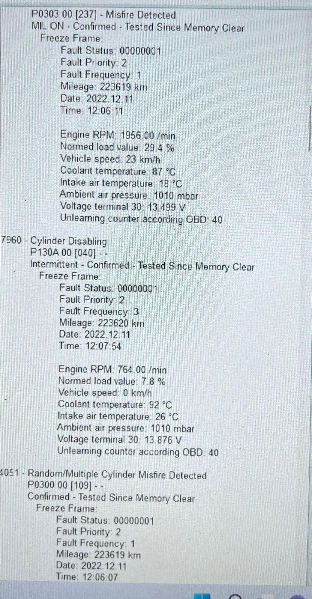 2011 Avant B8 codes with misfire - AudiWorld Forums