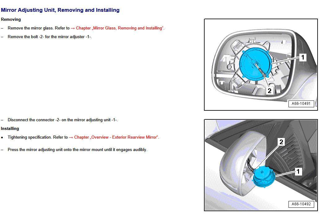 side mirror replacement? - AudiWorld Forums