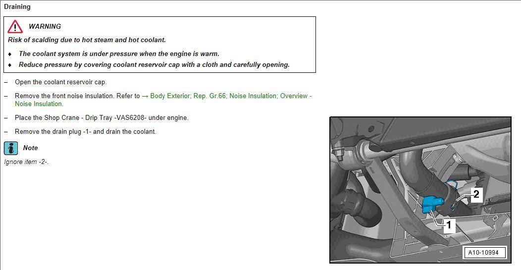 Coolant drain? - AudiWorld Forums