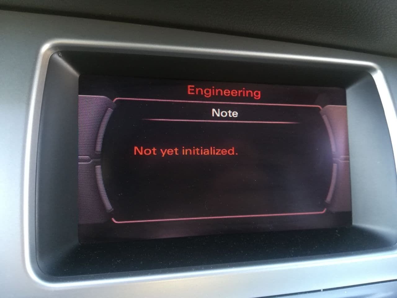 MMI Update Engineering menu not yet initialized - AudiWorld Forums