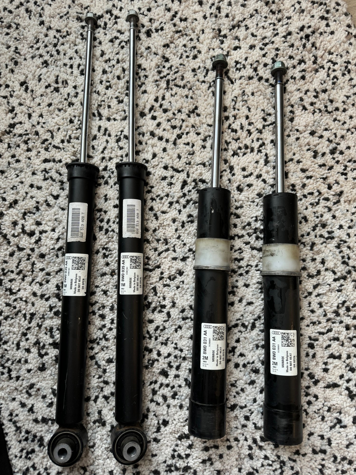 Audi FRONT/REAR STRUT SHOCK ABSORBER ASSEMBLY SET OEM 7K 17-23 AUDI A4 ...