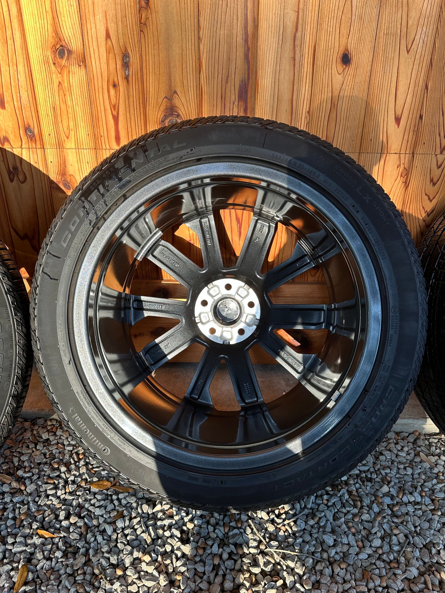 21 x 9.5" ET31 5 V Double Spoke SQ7 Wheels and Tires - 165 Miles Only ...