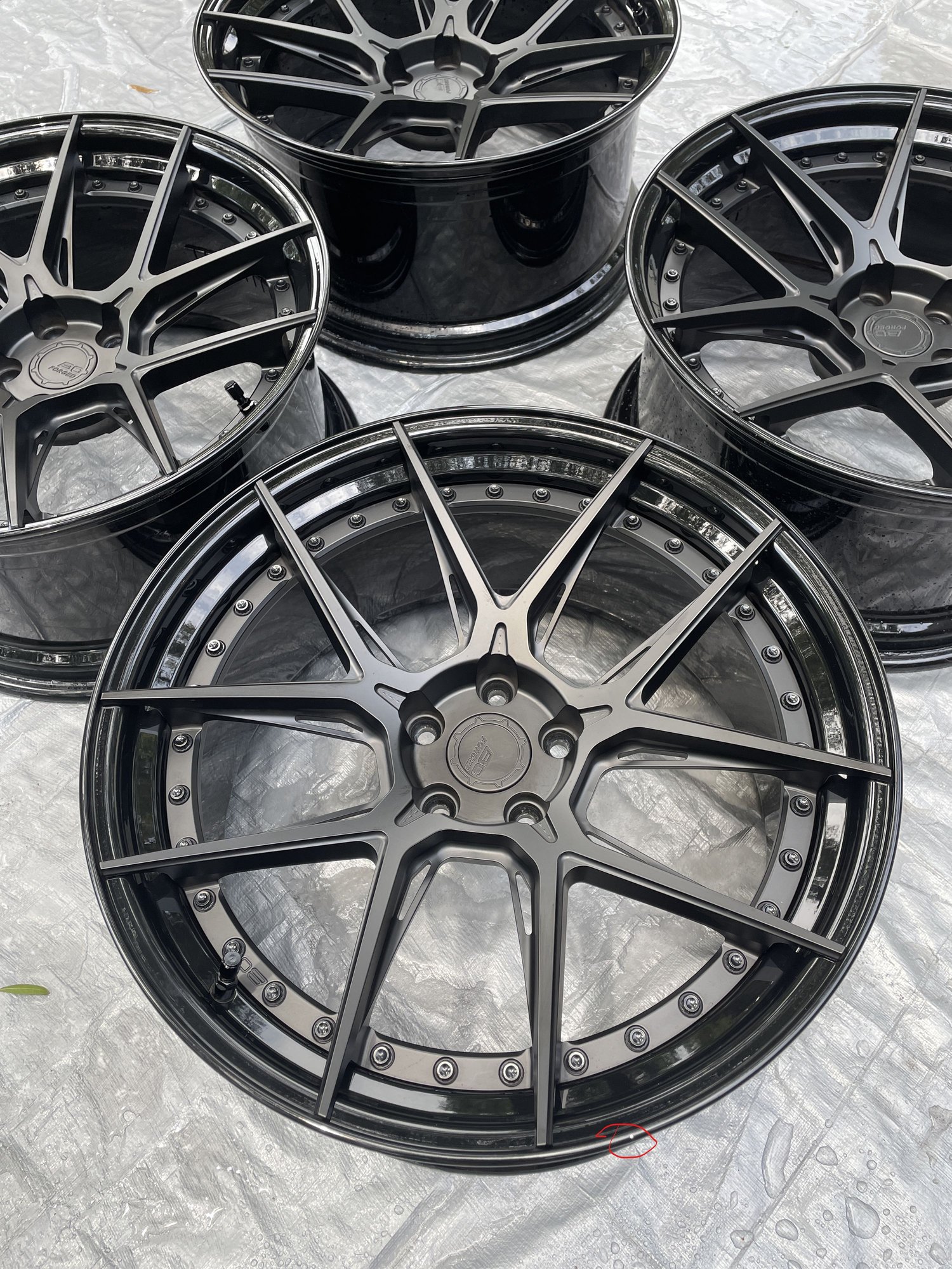 BC Forged - HCA 381S - Matte/Gloss Black two piece 20"x10" - B9 RS5 ...