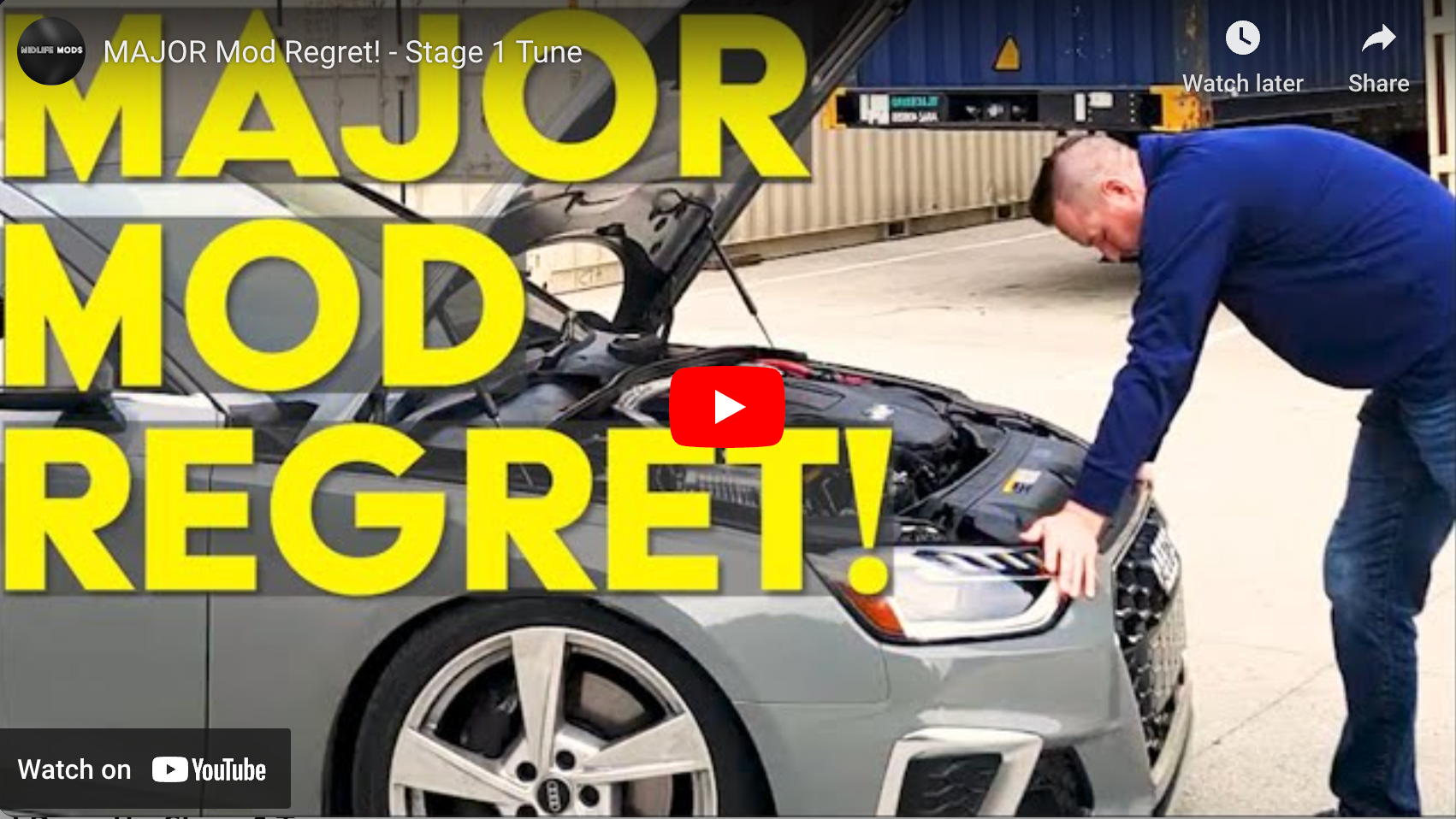 MAJOR Mod Regret! - Stage 1 Tune - AudiWorld Forums