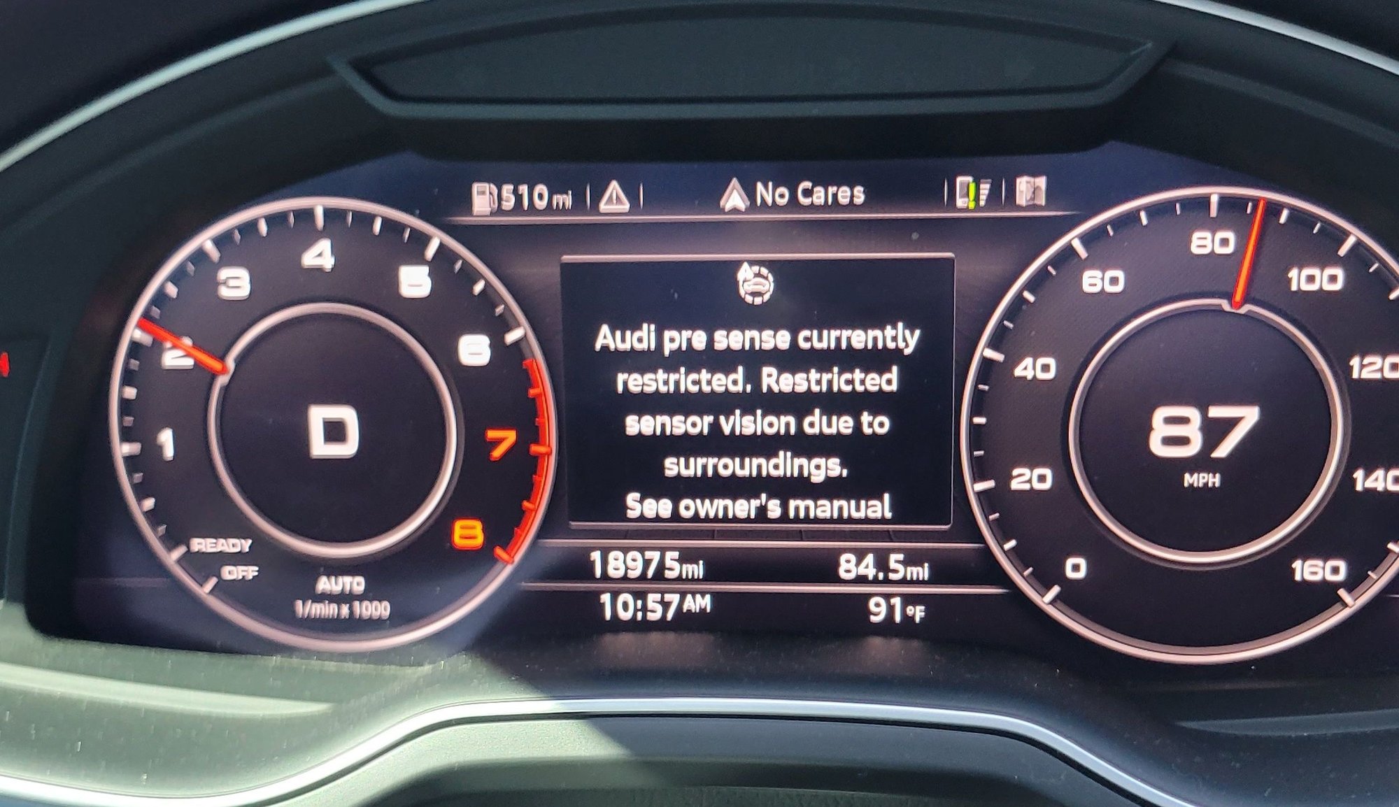 Pre-sense and Side Assist warning when traveling on highway - AudiWorld ...