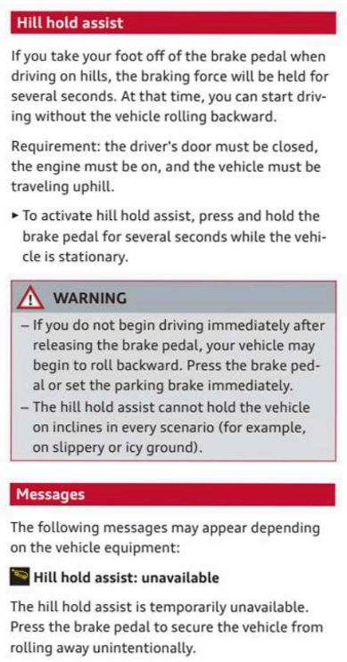 Adding auto hold? - AudiWorld Forums