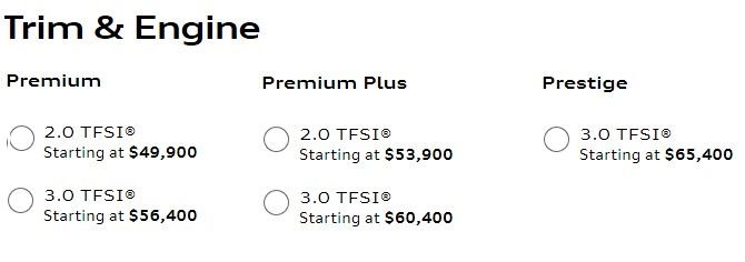 I made a comparison chart to see the differences between trim ...