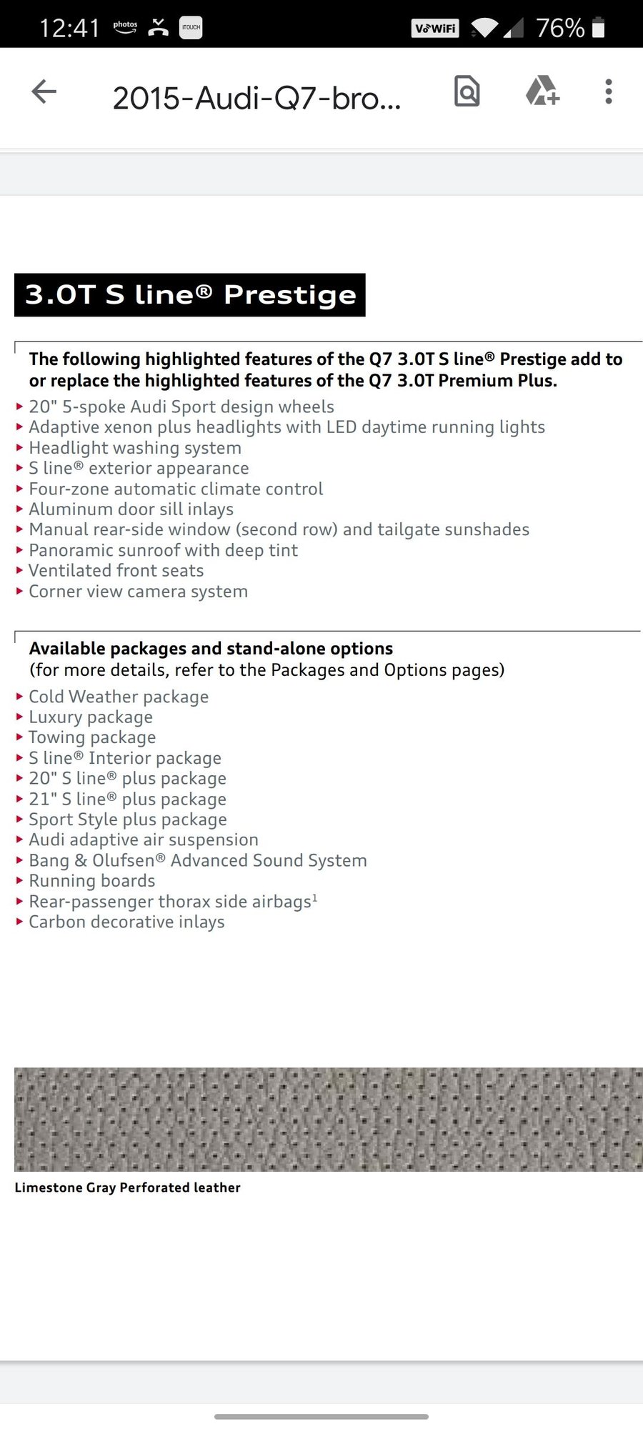 First Q7 - AudiWorld Forums