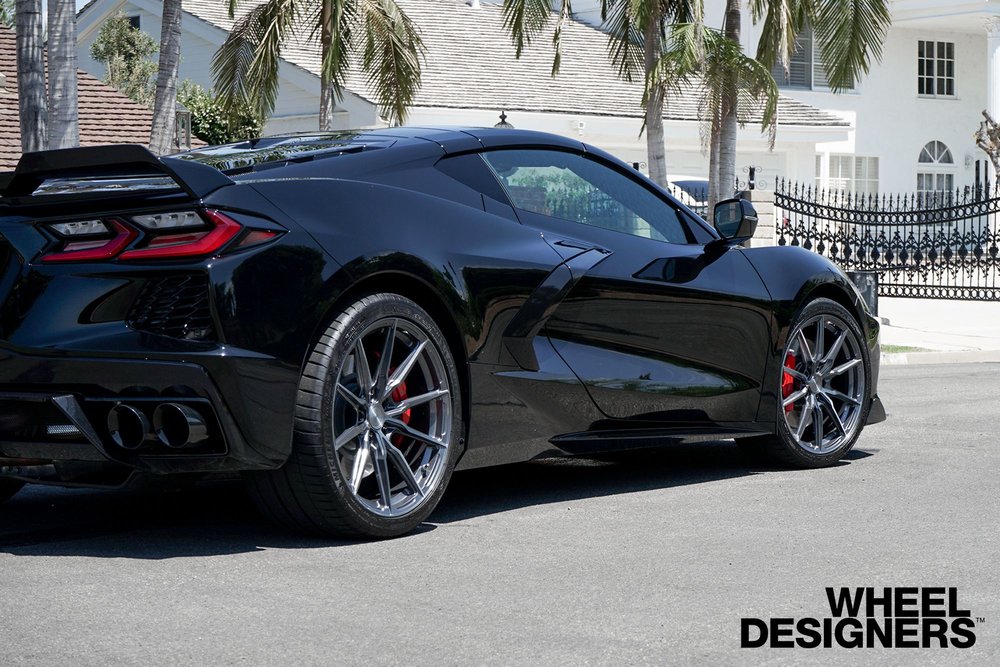 Stance SF11 Brushed Dual Gunmetal Corvette C8 Z51 Photoshoot ...