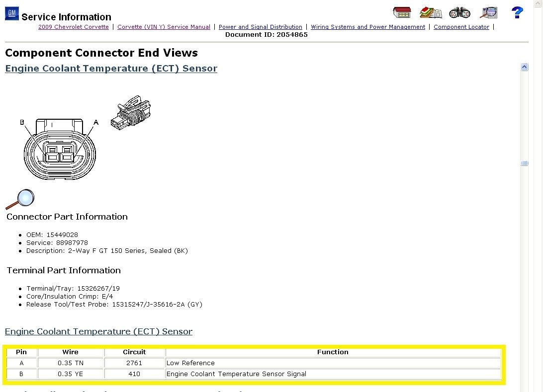 Driver head coolant temp sensor wires - CorvetteForum - Chevrolet ...