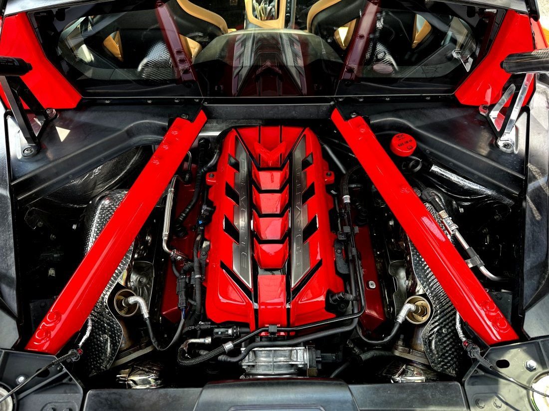 C8 Corvette Painted Engine Strut Tower Support Brace Covers ...