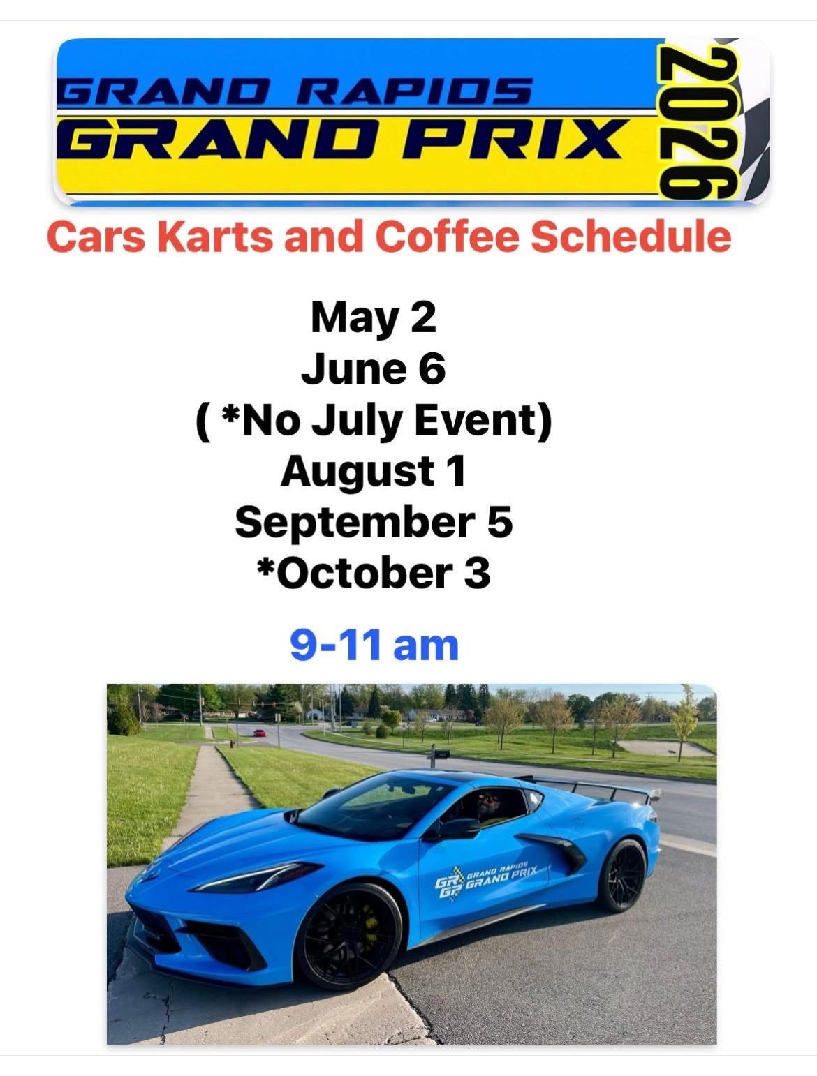 West MI 2026 Cars Karts &Coffee Schedule - CorvetteForum - Chevrolet ...