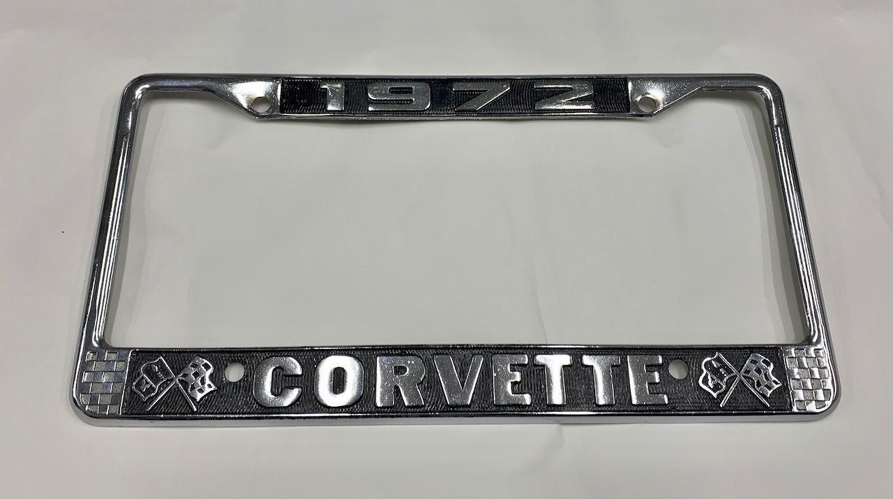 FS (For Sale) SOLD Vintage 1972 Corvette License Plate Frame ...