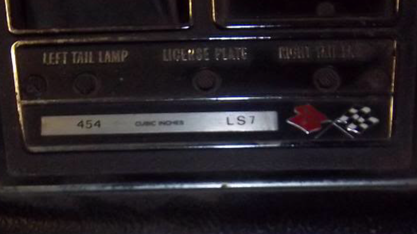 Corvette Data Plate 454 LS7 - CorvetteForum - Chevrolet Corvette Forum ...