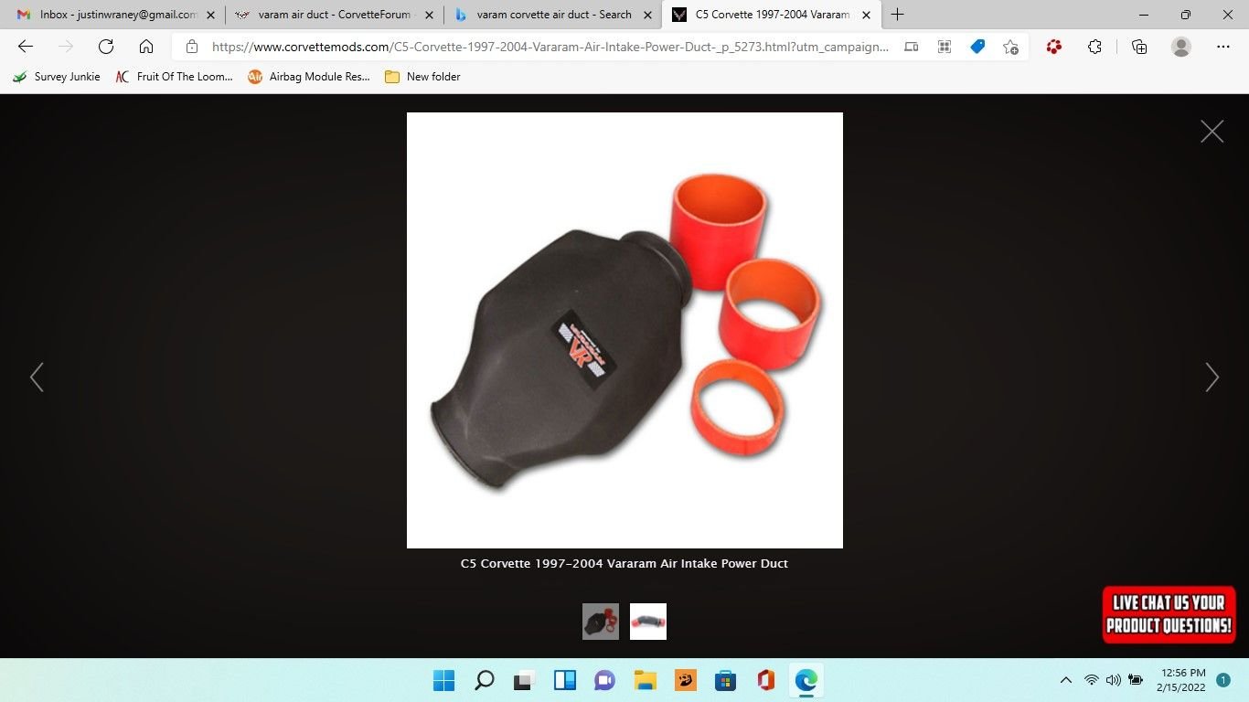 varam air duct - CorvetteForum - Chevrolet Corvette Forum Discussion