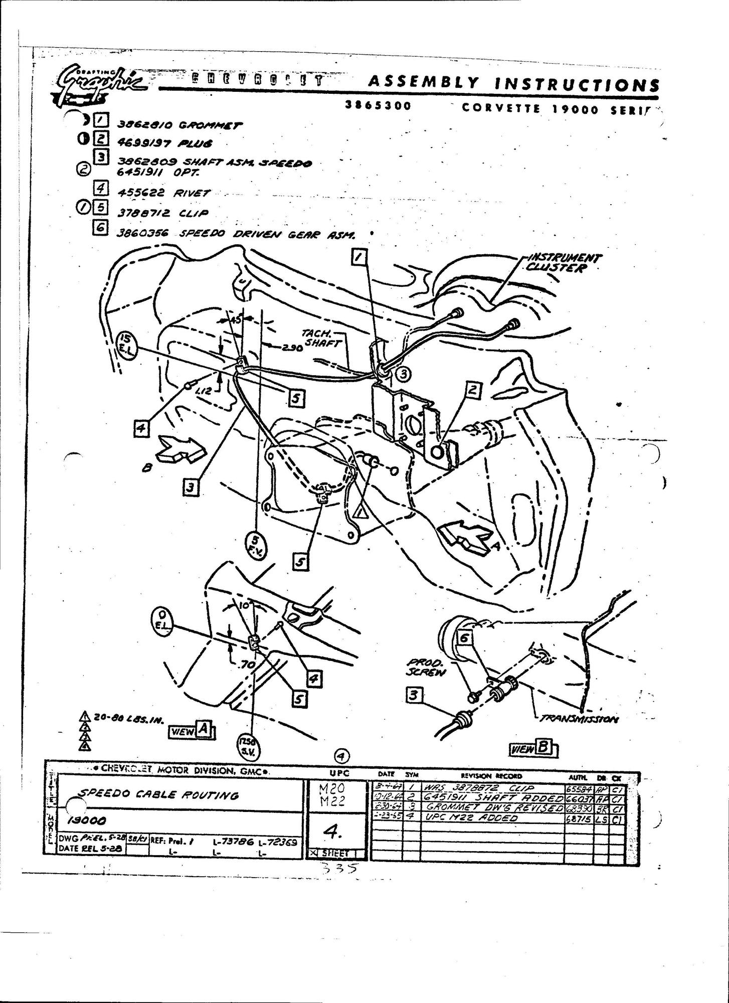 C2 65 coupe speedometer cable routing? - CorvetteForum - Chevrolet ...