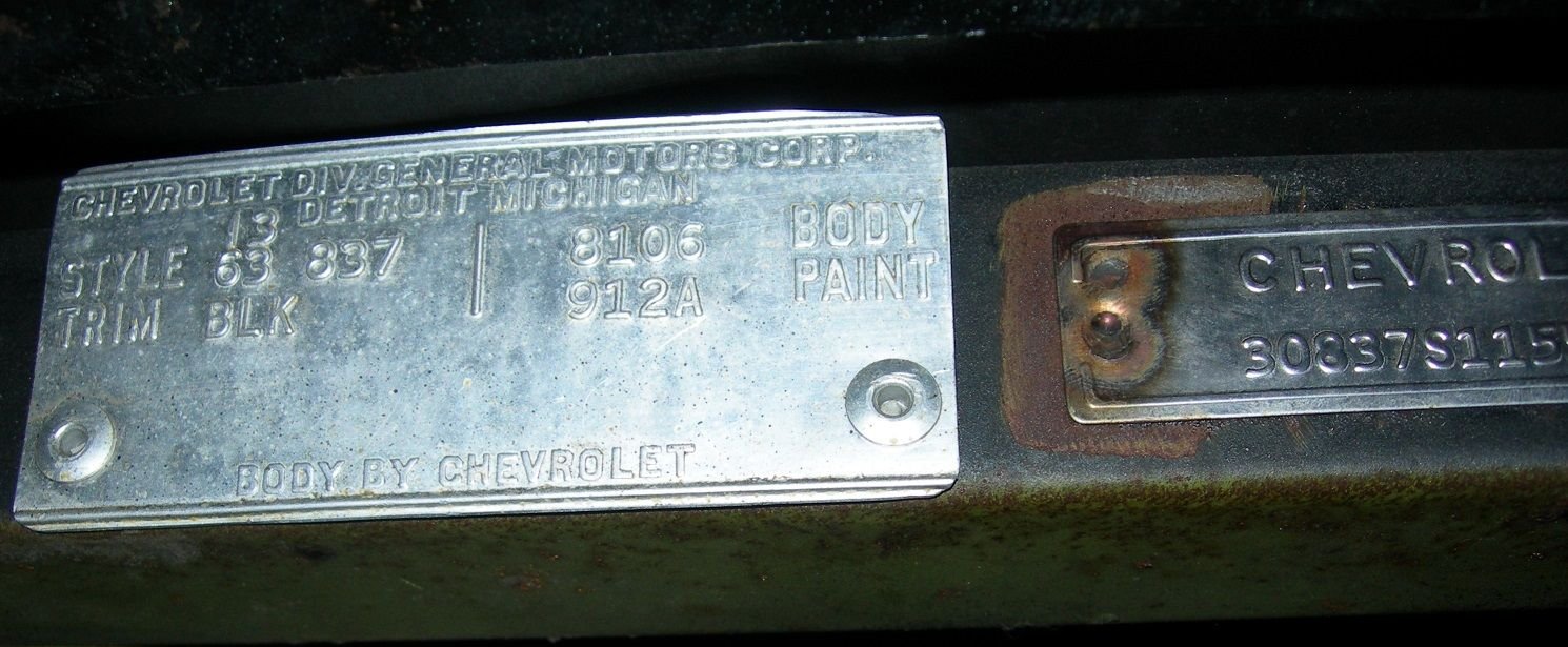 '63 VIN Tag and Trim Tag - Legit or No? - CorvetteForum - Chevrolet ...