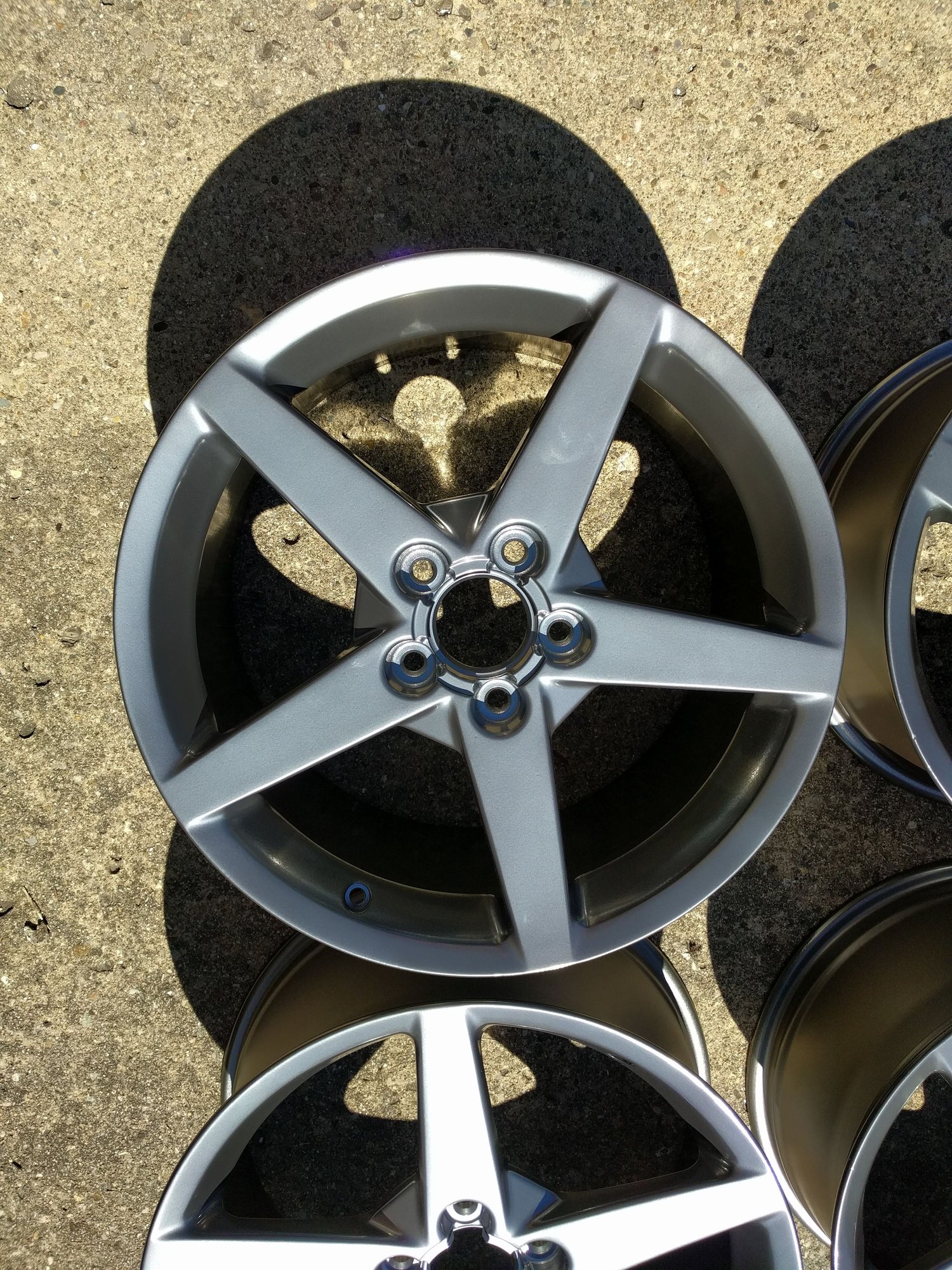 FS (For Sale) '05 OE 5 Spoke Wheels Gun Metal Grey Powder Coat ...