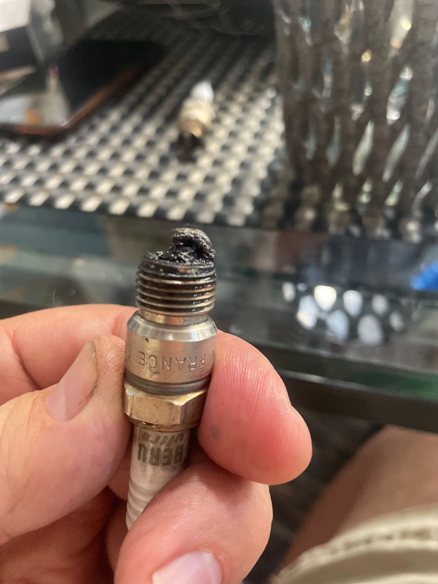 Spark plug with crazy carbon buildup - CorvetteForum - Chevrolet ...