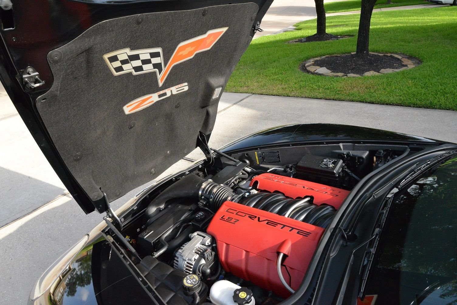 2005-2013 C6 Corvette Replacement Hood Liner w/Color Logo Emblem ...