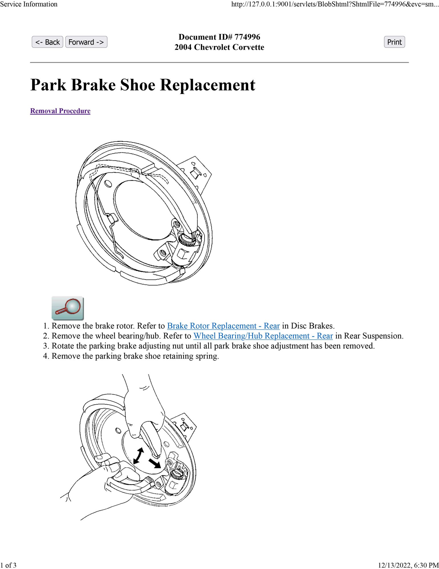 Need help with installing new parking brake shoes. - CorvetteForum - Chevrolet Corvette Forum ...