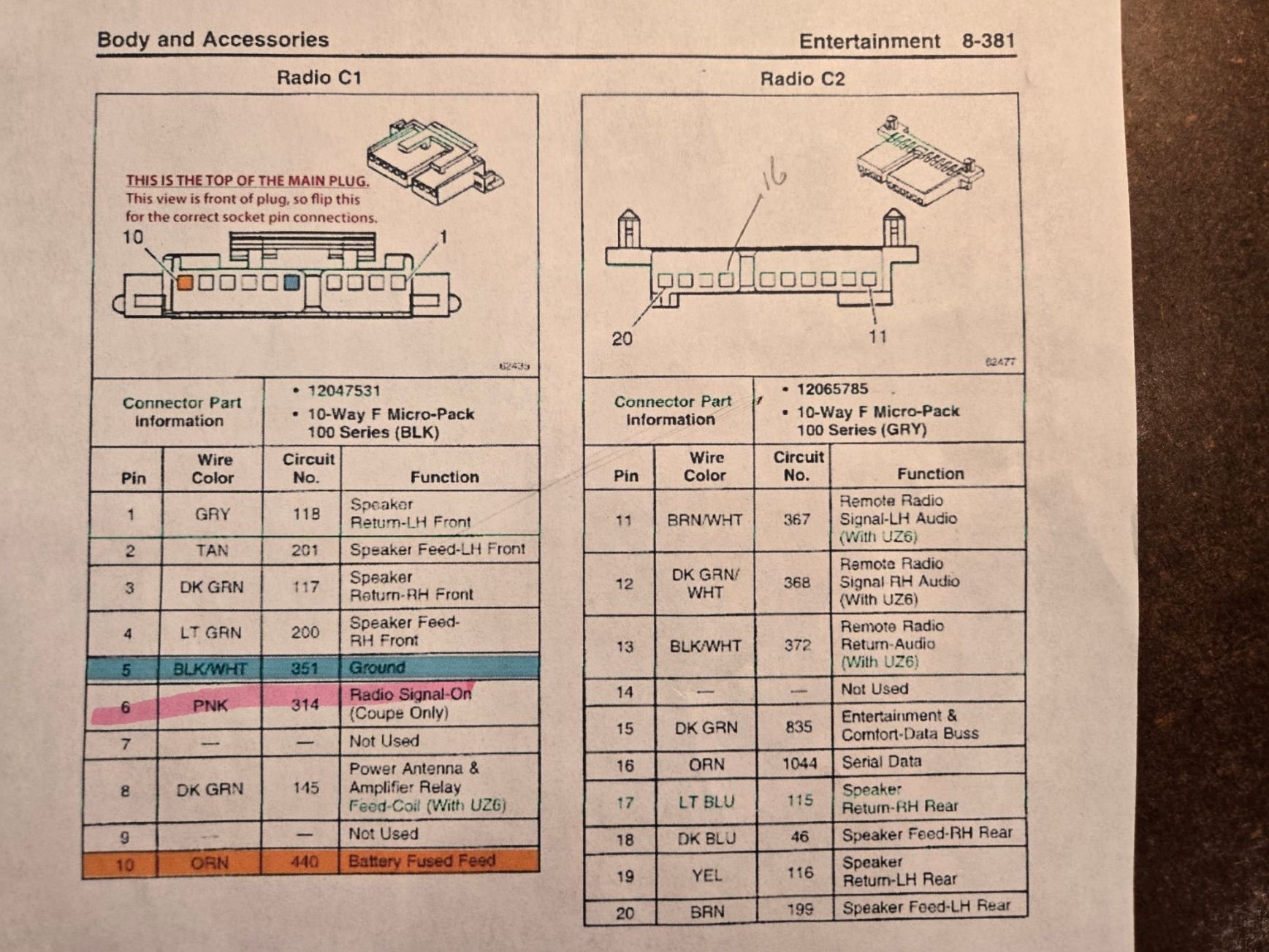 Radio Power Problem - CorvetteForum - Chevrolet Corvette Forum Discussion