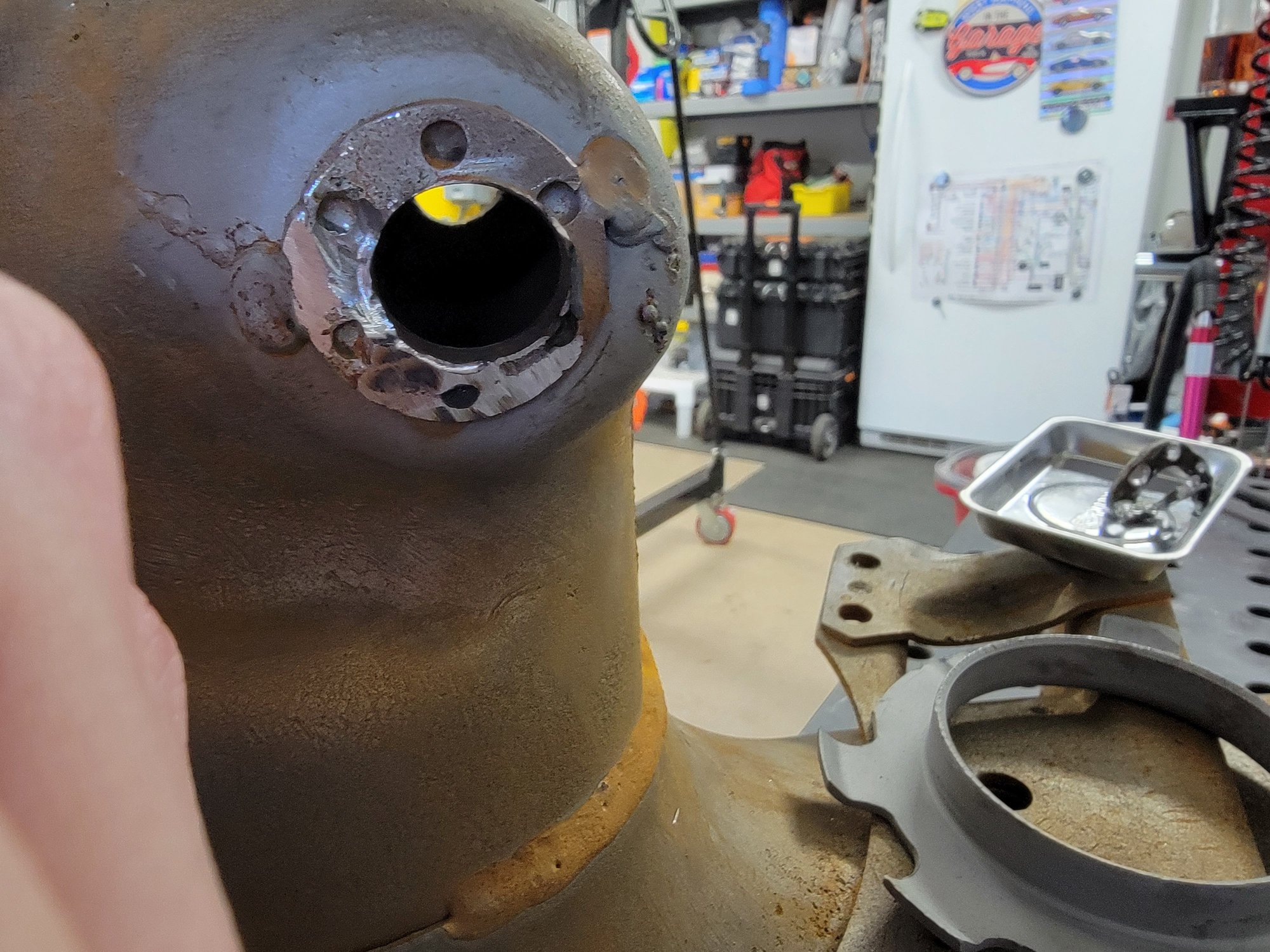 C1 Front-End Rebuild - upper inner pivot shaft bores insert ...