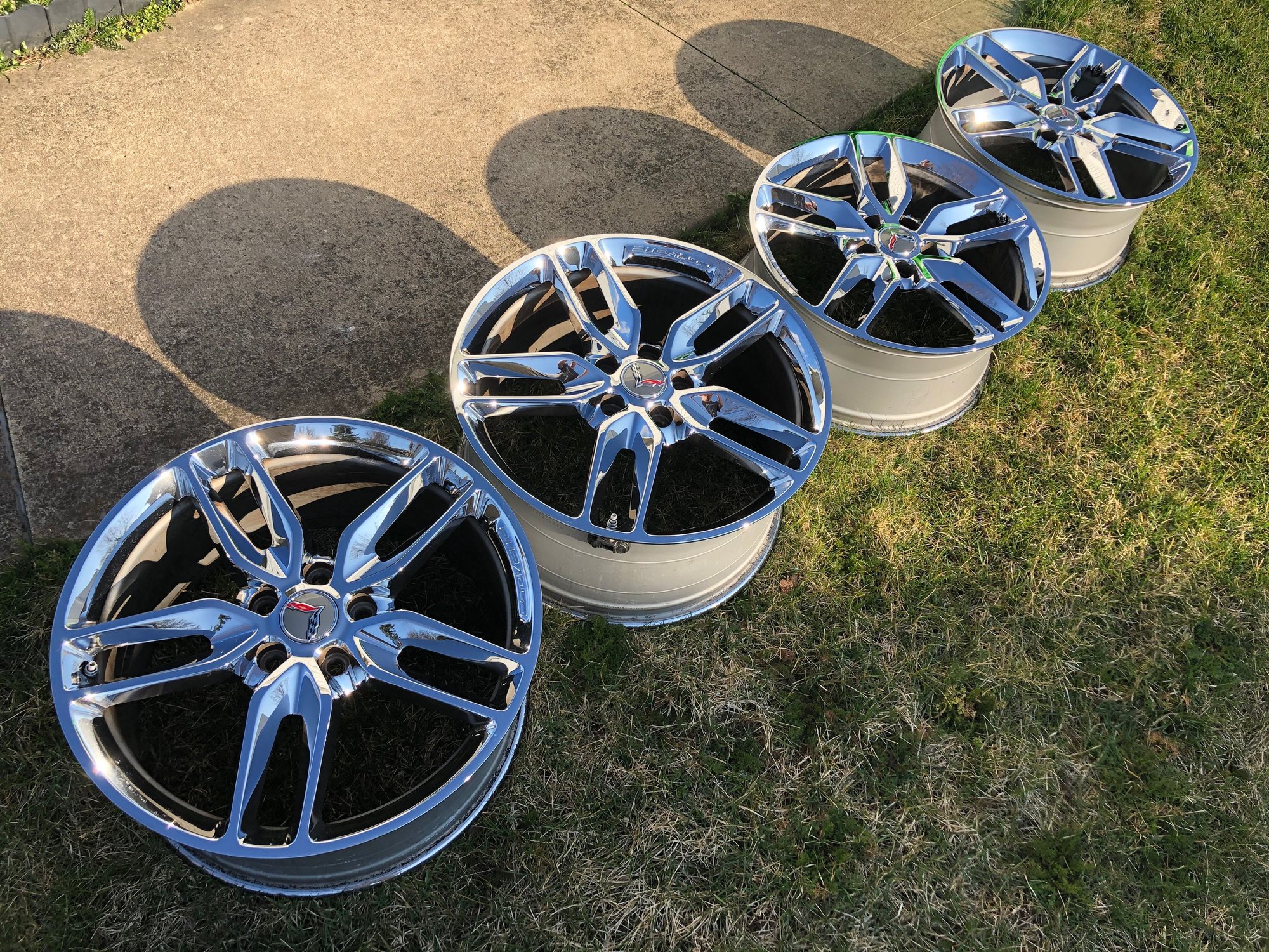 FS (For Sale) OEM C7 Z51 Wheels 19” Front 20” Rear chrome rims ...