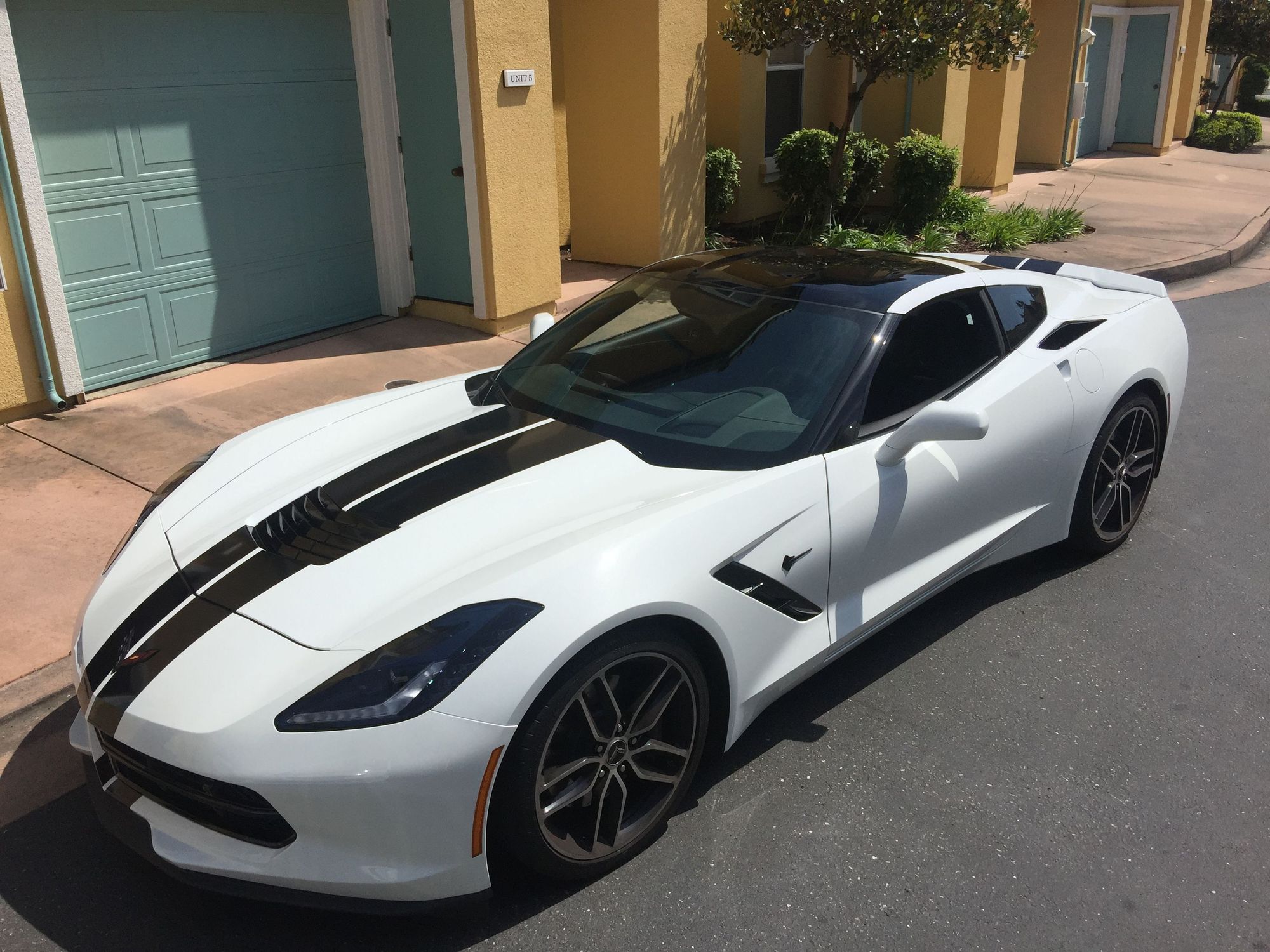 White C7, stripes, see through roof with VETTESKINS - CorvetteForum ...