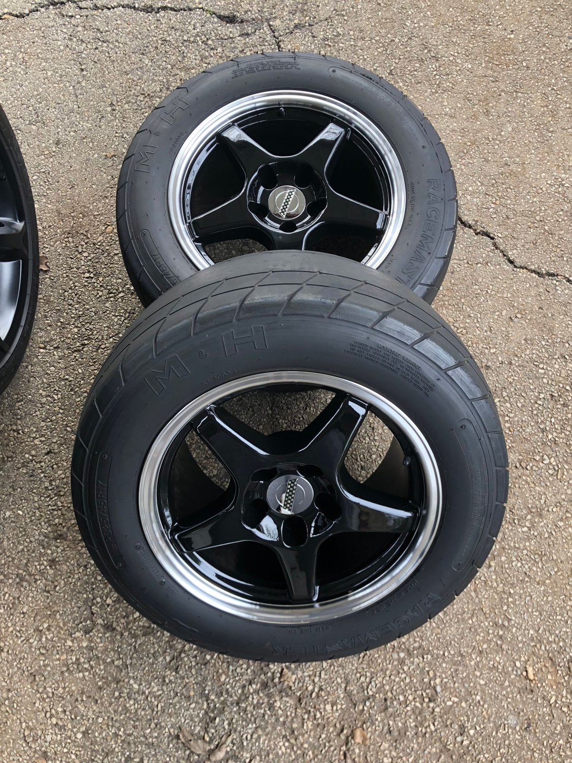 FS (For Sale) 17X11, 36mm, Black, ZR1 wheels, 325/45/17 M&H race-master ...