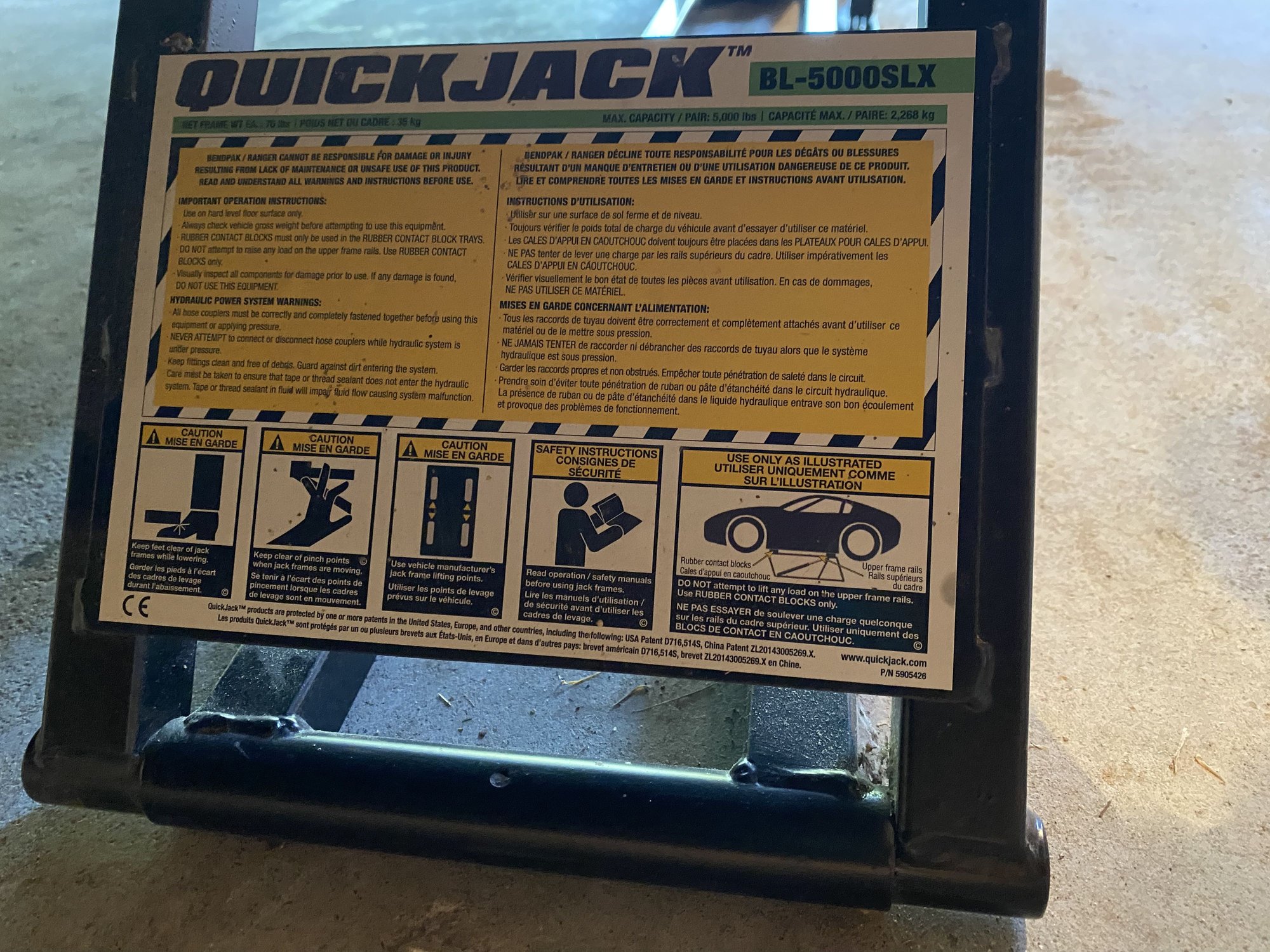 FS (For Sale) QuickJack BL-5000SLX/Extensions--$950 - CorvetteForum ...