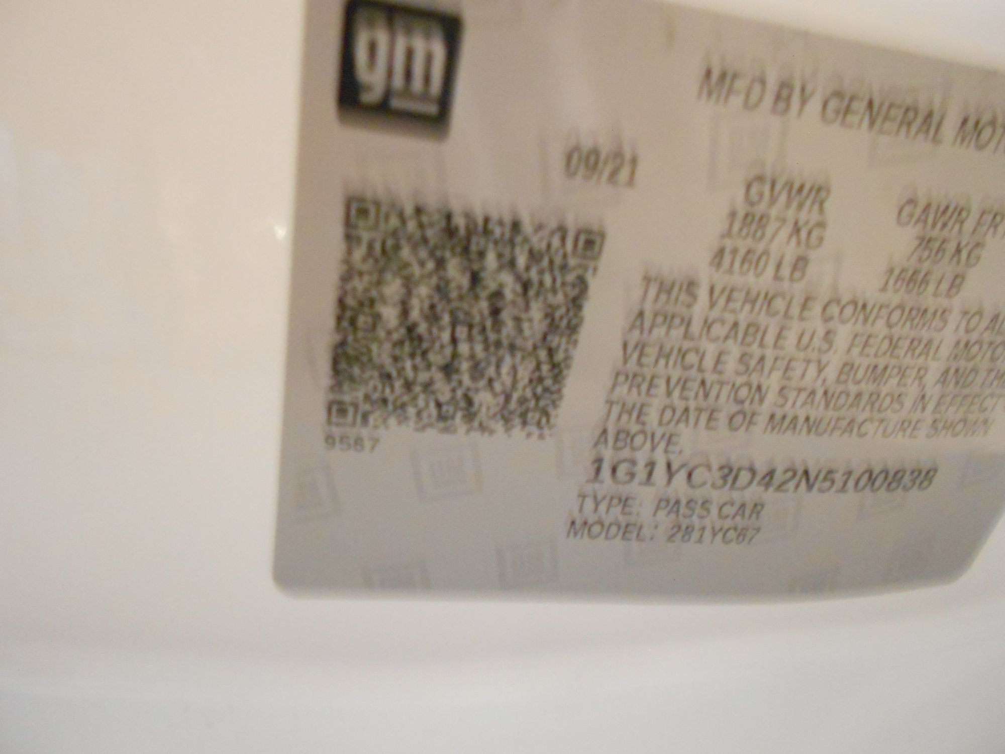 Paint code sticker location - CorvetteForum - Chevrolet Corvette Forum ...