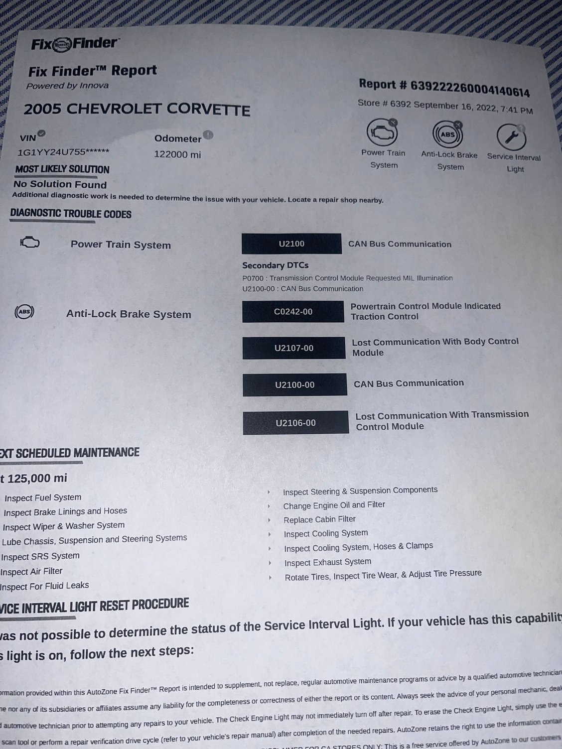 2005 c6 giving Codes again - CorvetteForum - Chevrolet Corvette Forum ...