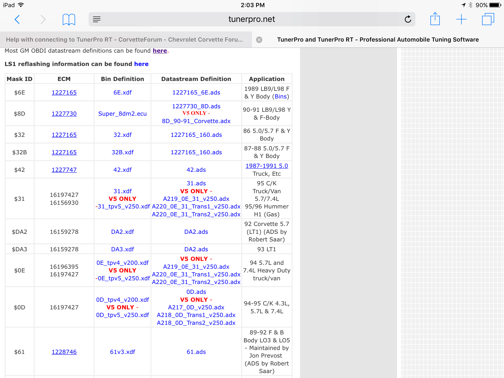 Help with connecting to TunerPro RT - CorvetteForum - Chevrolet ...