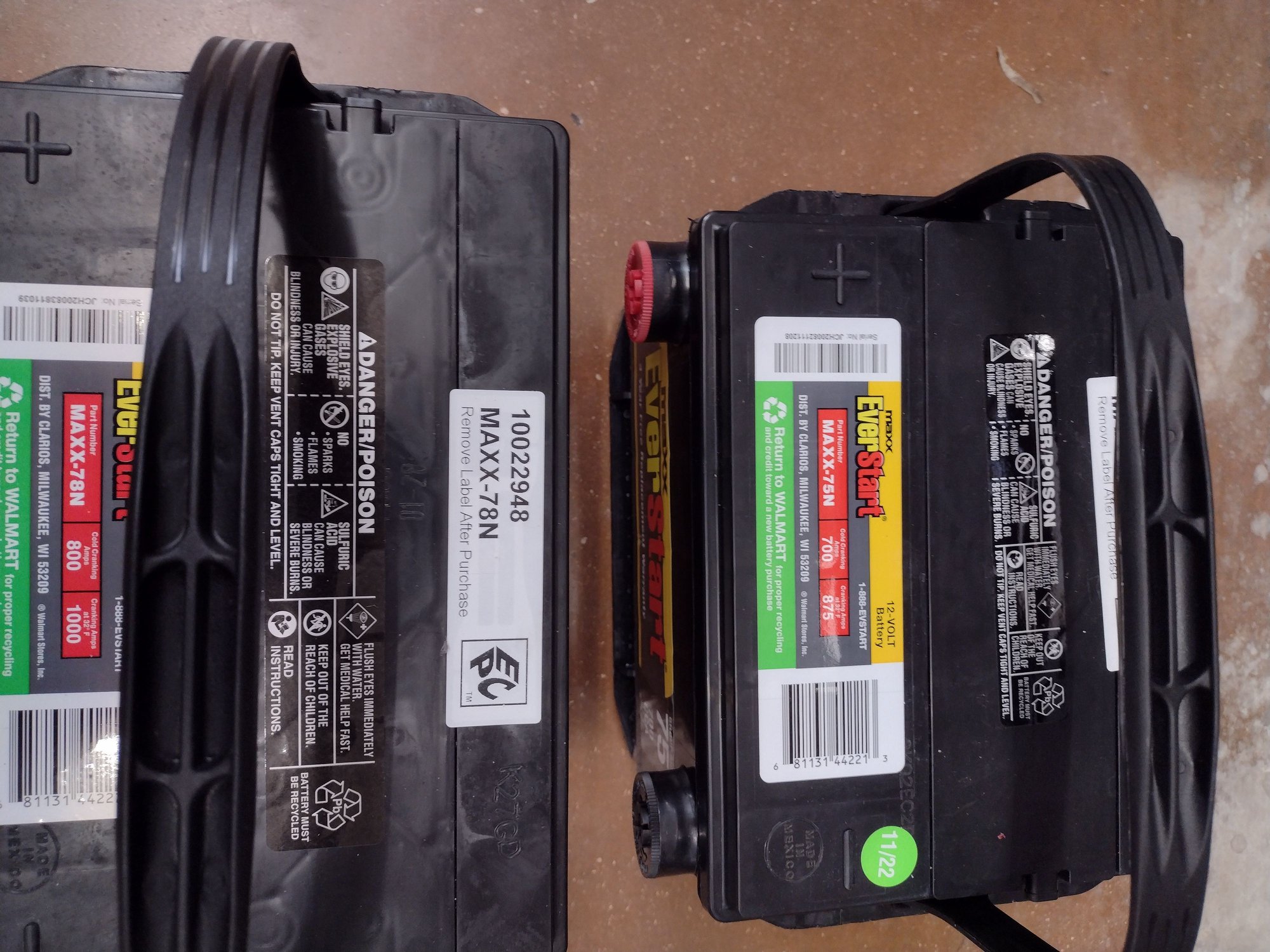 battery size will a 78 fit its larger then the 75 in battery tray ...