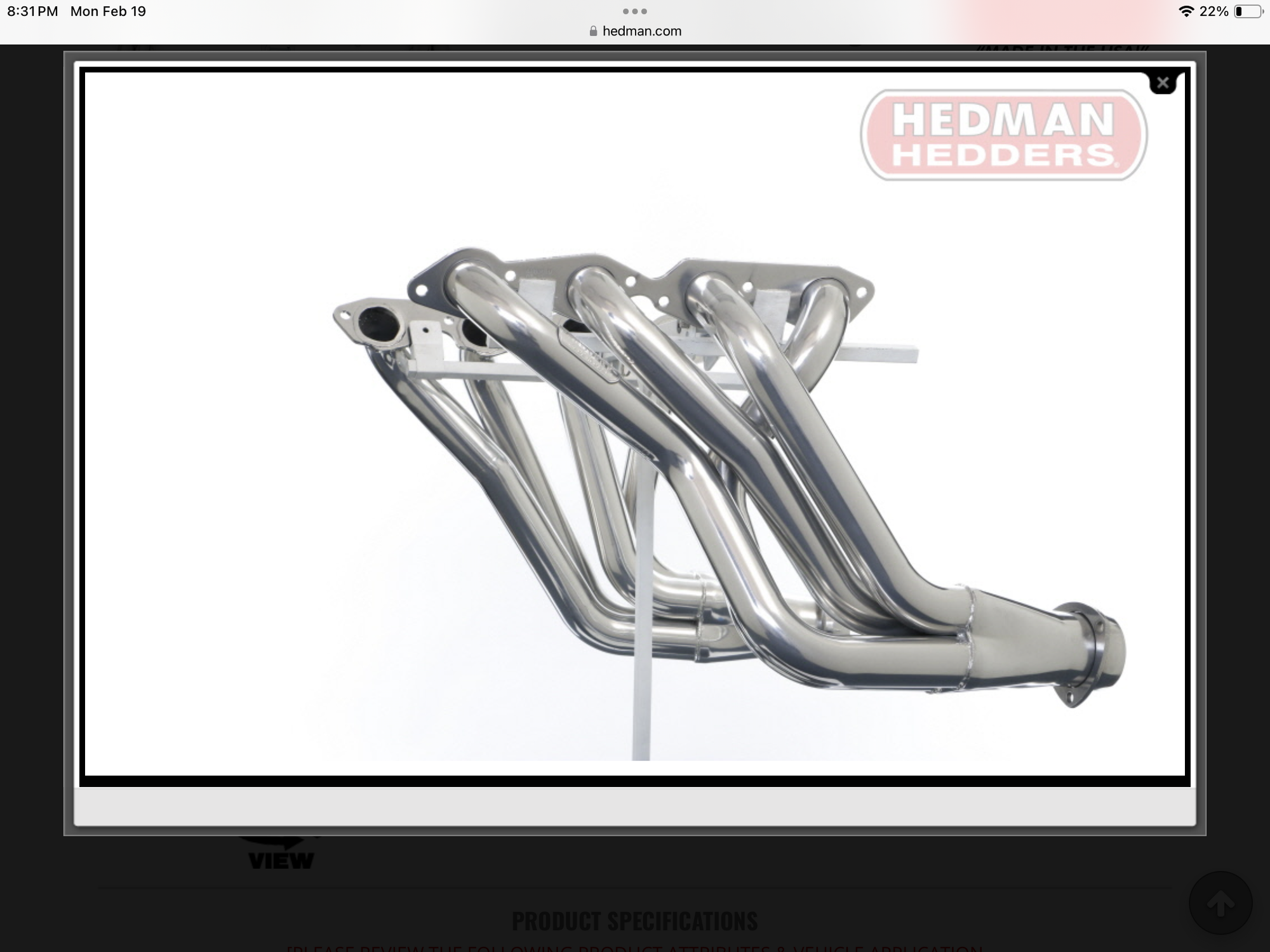 FS (For Sale) New Hedman Headers, Big Block, Silver Ceramic Coated ...