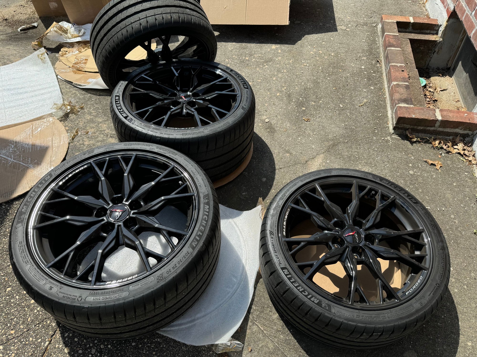FS (For Sale) OEM Forge 20 spoke Black rims & tires - CorvetteForum ...