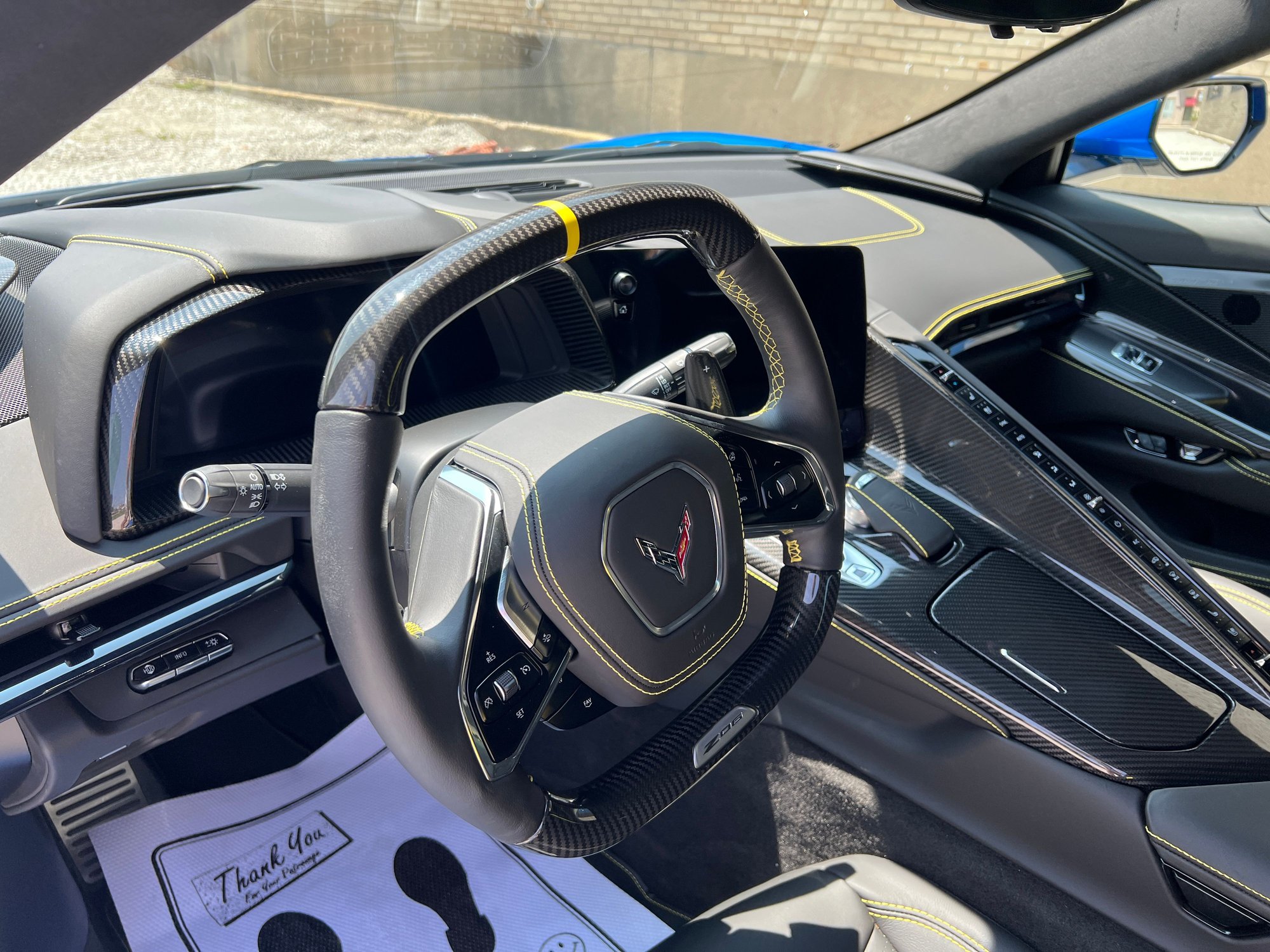 2024 Z06 3LZ Coupe Riptide Blue with Yellow Calipers & Stitching Carbon ...