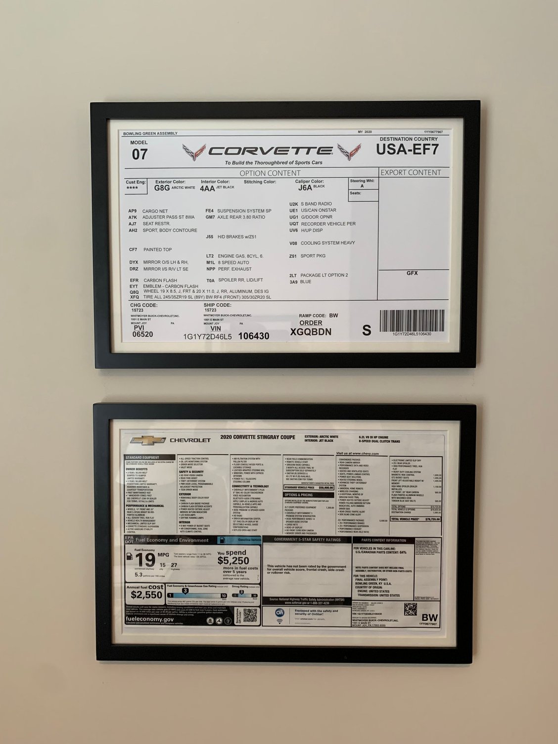 How to get a replacement window sticker - CorvetteForum - Chevrolet ...