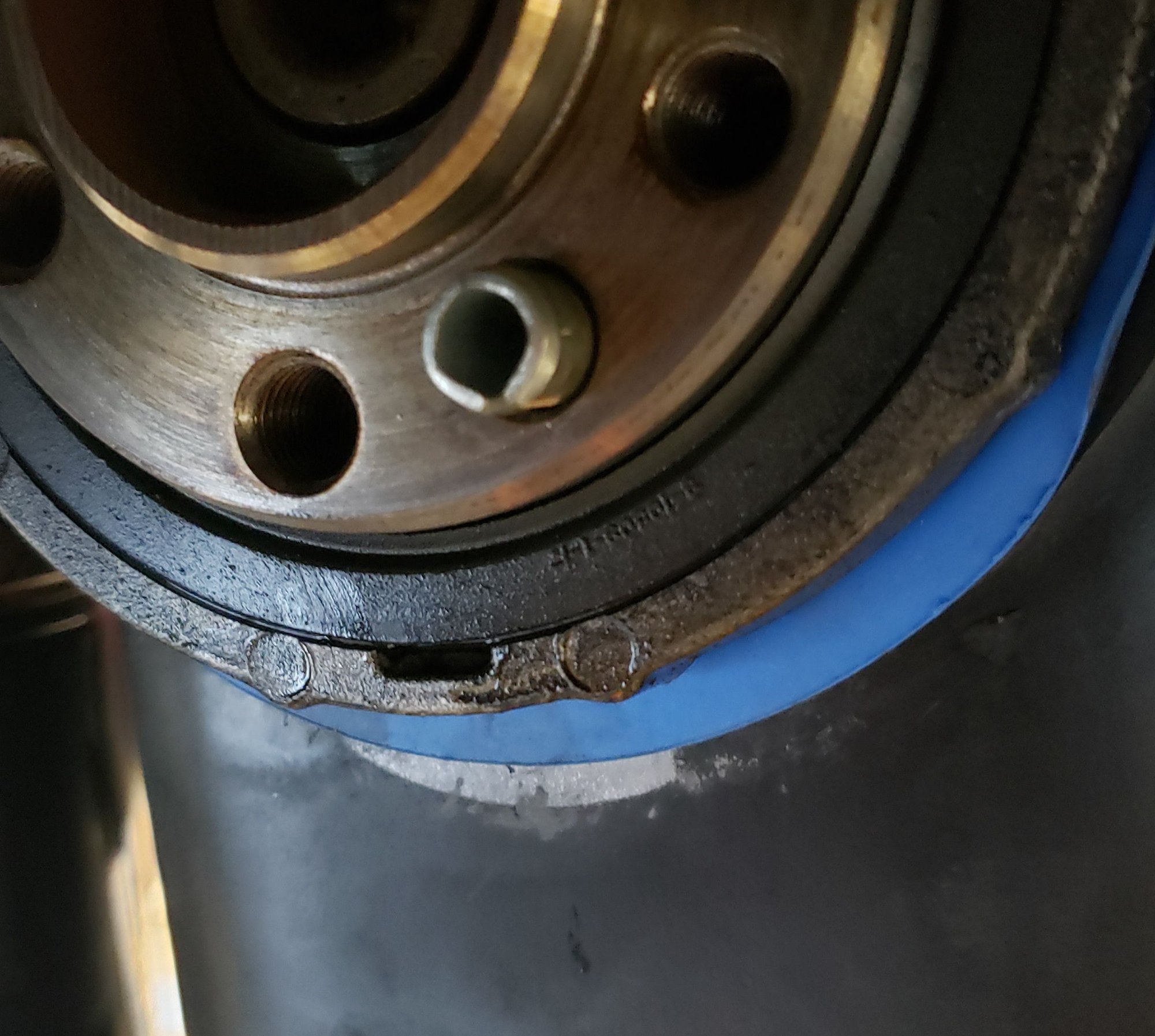 Rear main seal leak one piece pictures 1991 L98 ZF6 drop oil pan ...