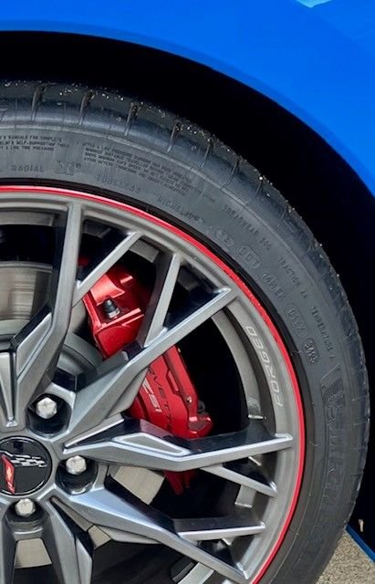 Curb Rash Remediation / Midnight Gray with Red stripe forged aluminum ...