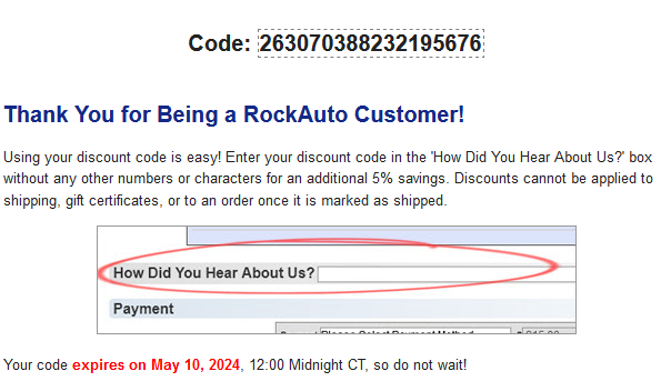 Rockauto Discount Code - CorvetteForum - Chevrolet Corvette Forum ...