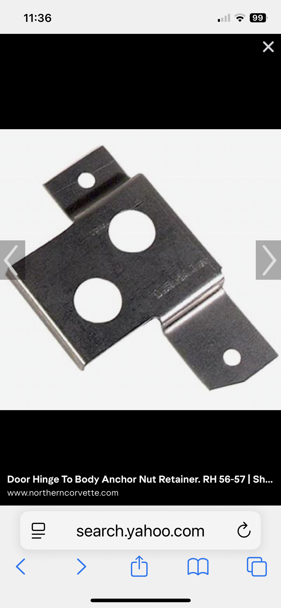 WTB (Want To Buy) 56/57 door hinge anchor nut retainer - CorvetteForum ...