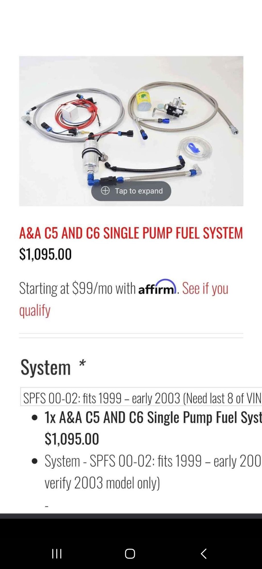 FS (For Sale) A&A Auxiliary Fuel Pump System +Walbro 450 $600 ...