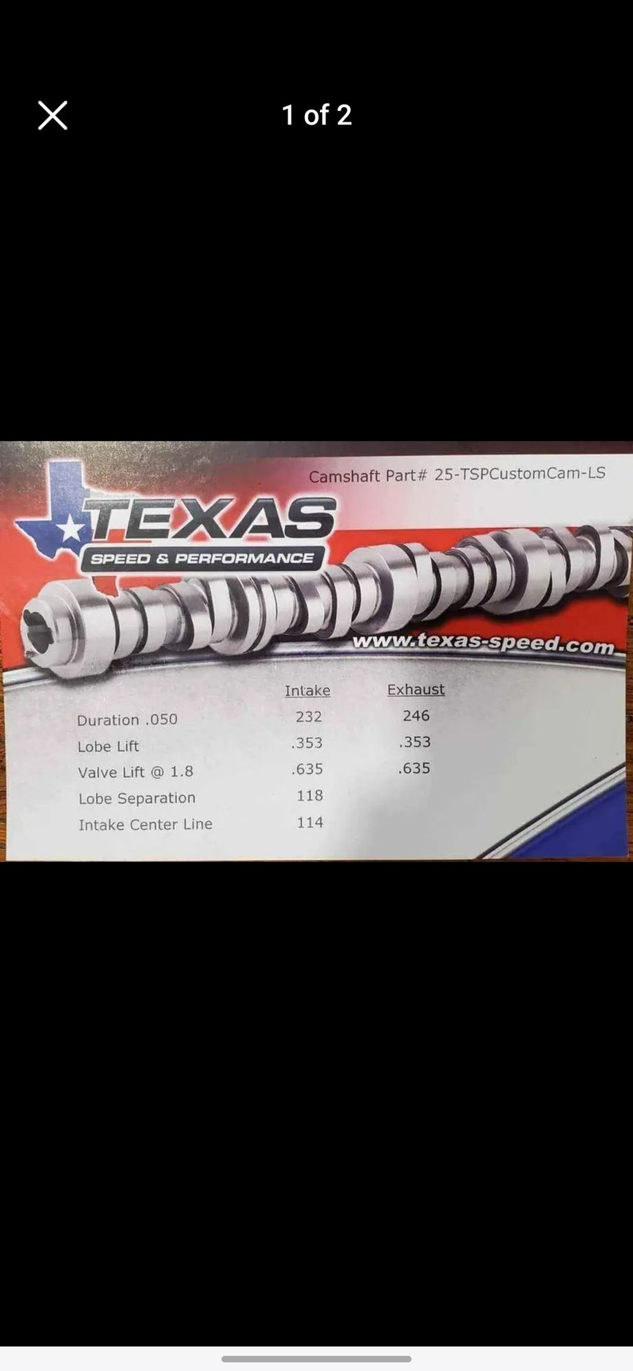 FS (For Sale) Texas speed LS7 cam - CorvetteForum - Chevrolet Corvette Forum Discussion