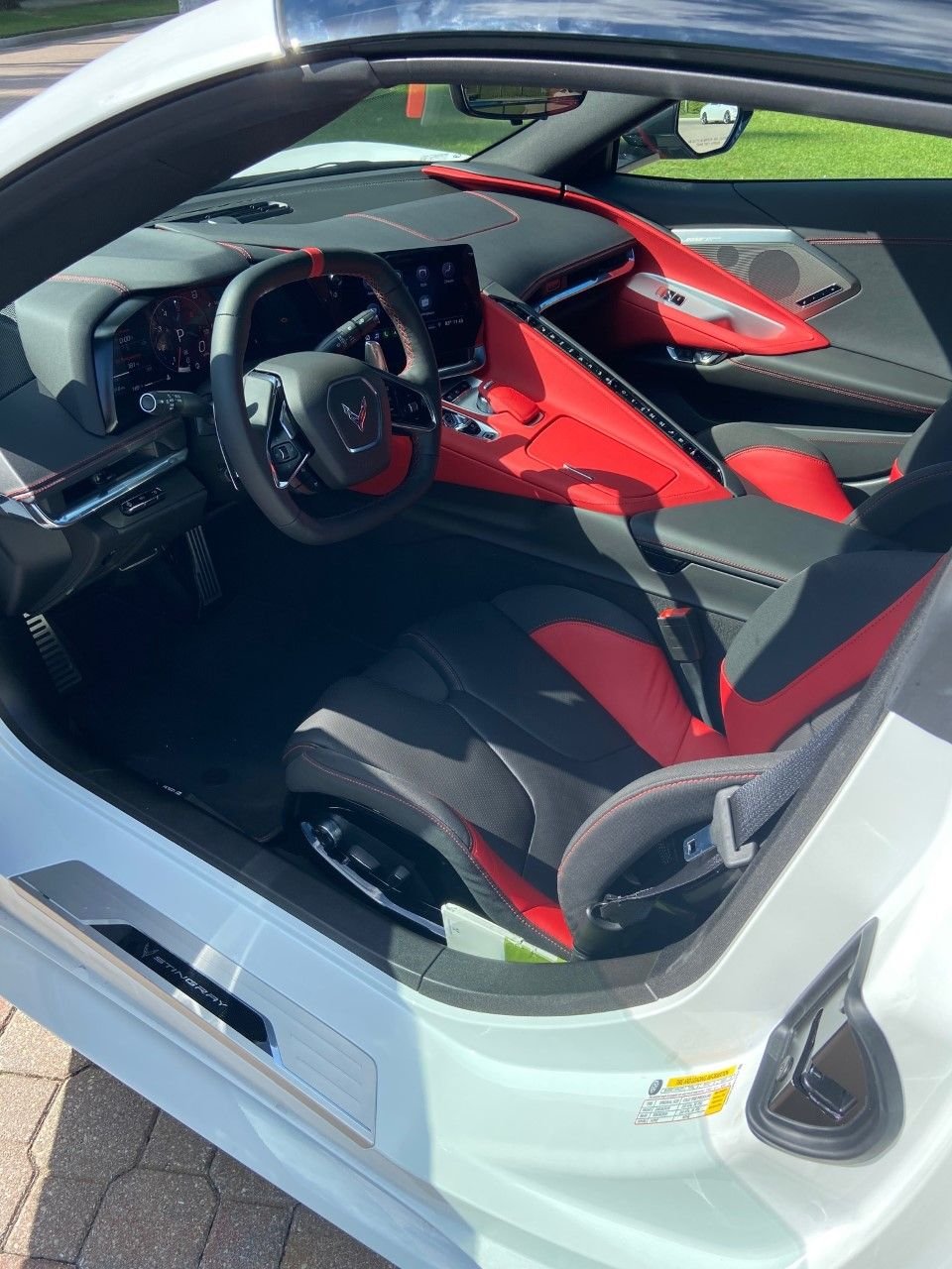 2020 C8 - White on Red with High Wing! - CorvetteForum - Chevrolet ...