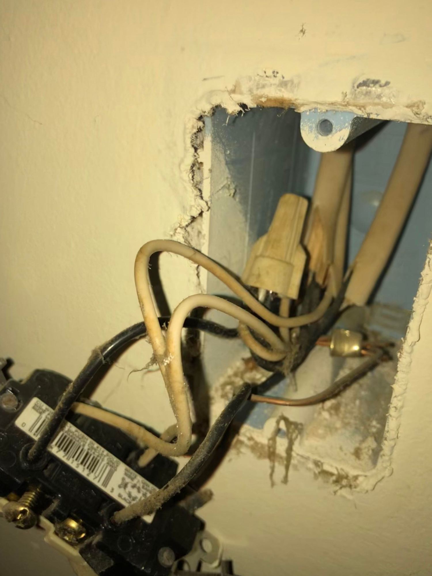 Switch controlled outlet conversion to switch controlled ceiling light - DoItYourself.com ...